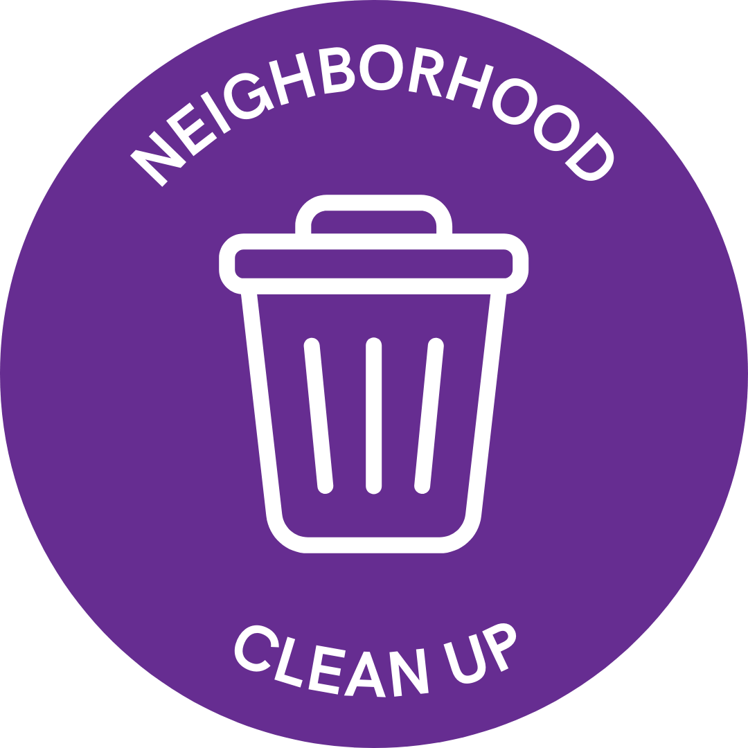 Neighborhood clean up – Home
